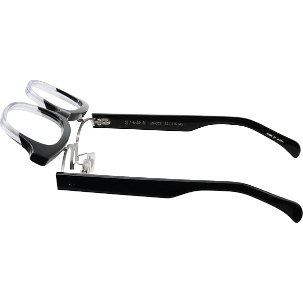 Amazon | [越前國甚六作] 跳ね上げ ウェリントン ハーフリム メガネ